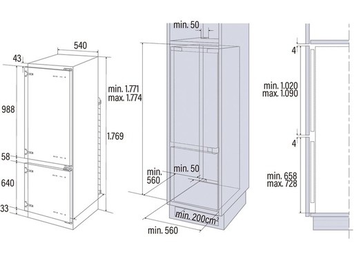 Frigorífico combinado Cata CI54177 (178 x 60 cm) — Brycus Frigorífico combinado Cata CI54177 (178 x 60 cm) — Brycus