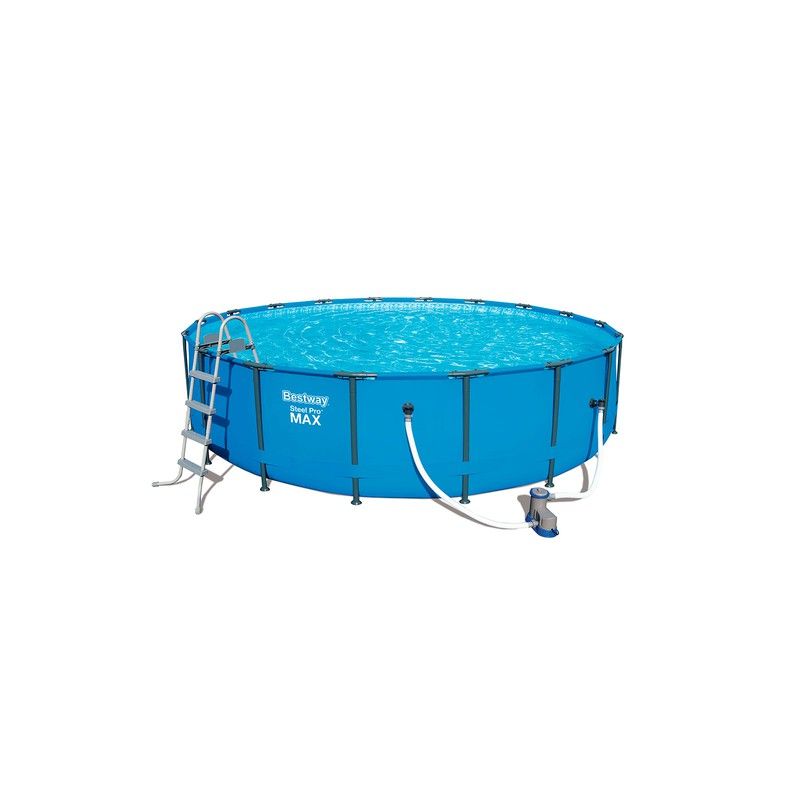 Bestway Steel Pro Max Round Tubular Avtagbar pool med patronskrubber ... Bestway Steel Pro Max Round Tubular Avtagbar pool med patronskrubber ...